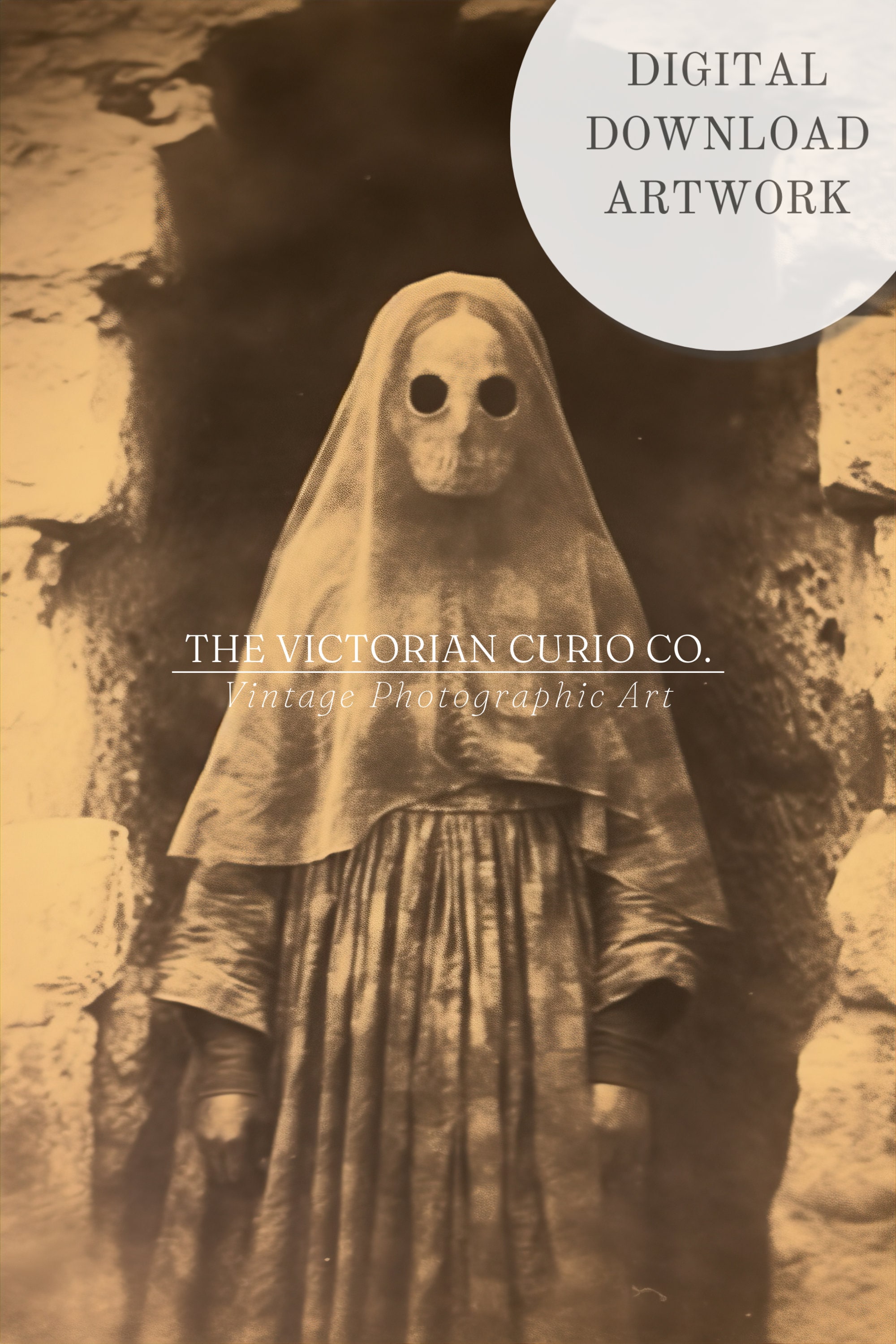 Antique Catacombs Apparition Photograph, PRINTABLE Victorian Spirit ...