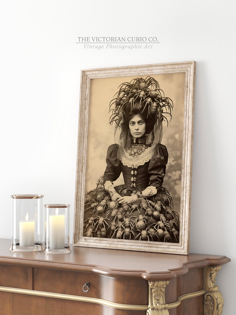 Victorian Spider Lady Print Vintage PRINTABLE Wall Art Dark - Etsy