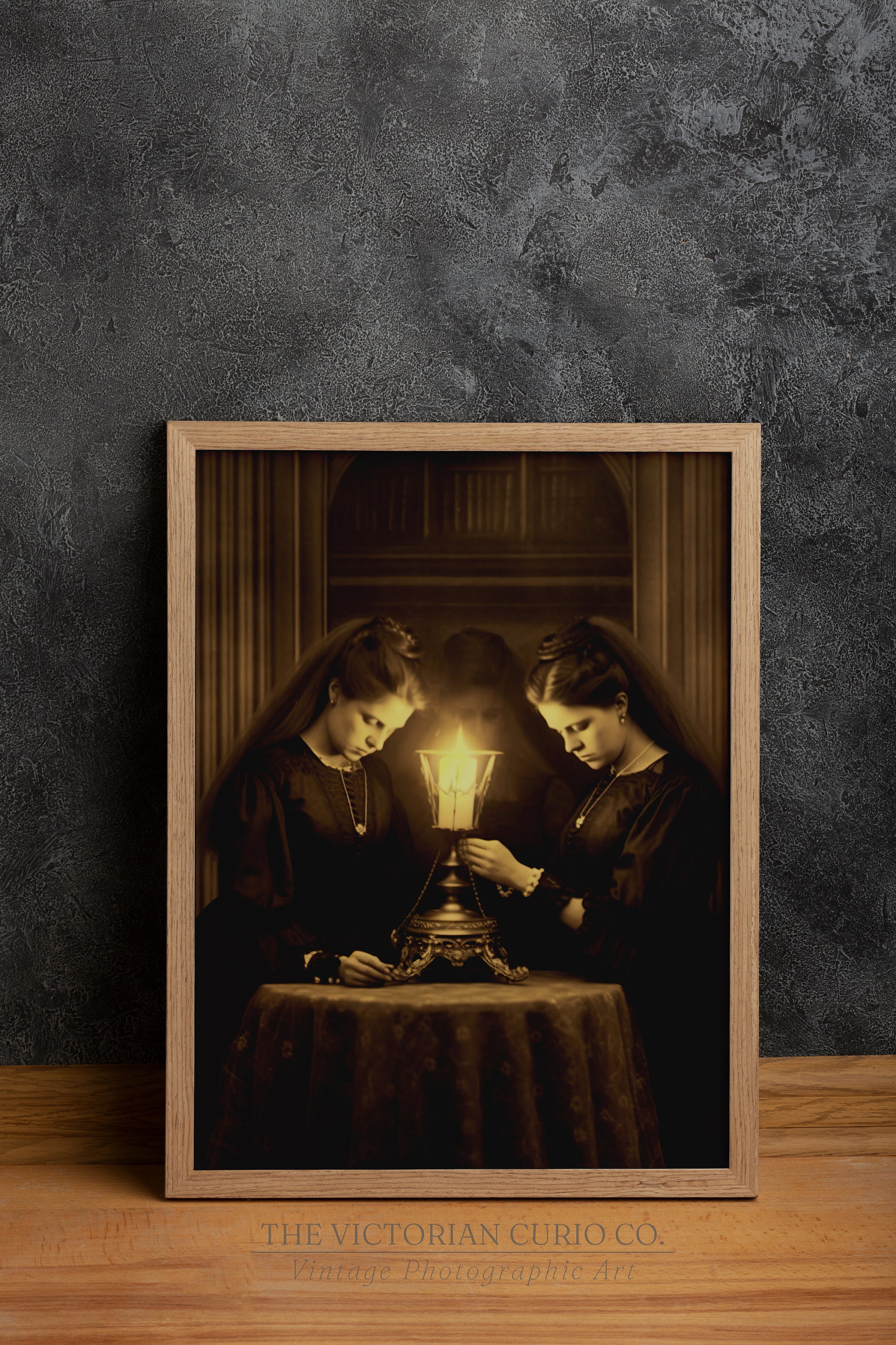 Victorian Twins Seance Photograph, PRINTABLE Vintage Spirit Photography ...