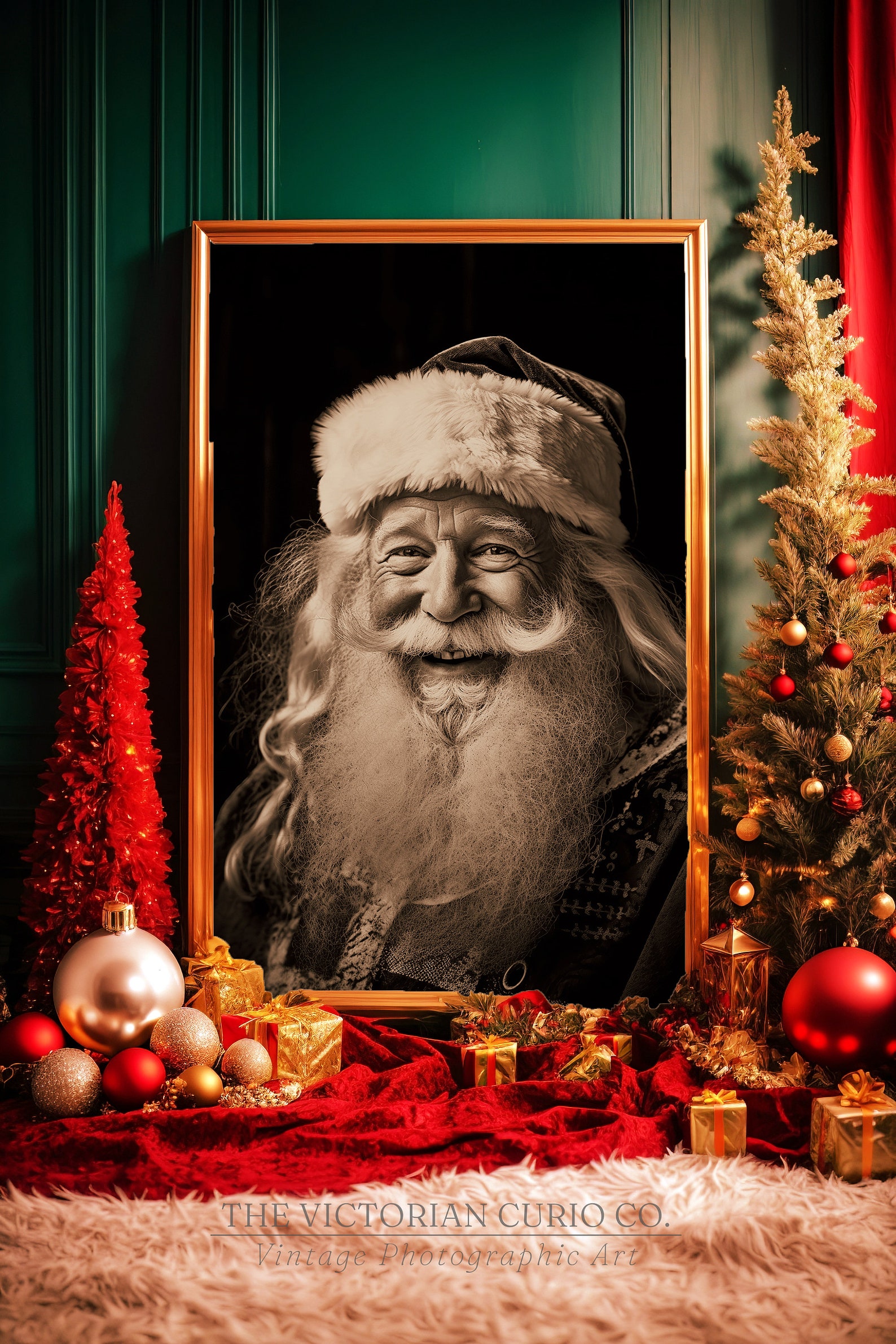 Vintage Santa Portrait Photo PRINTABLE Father Christmas Art - Etsy Canada