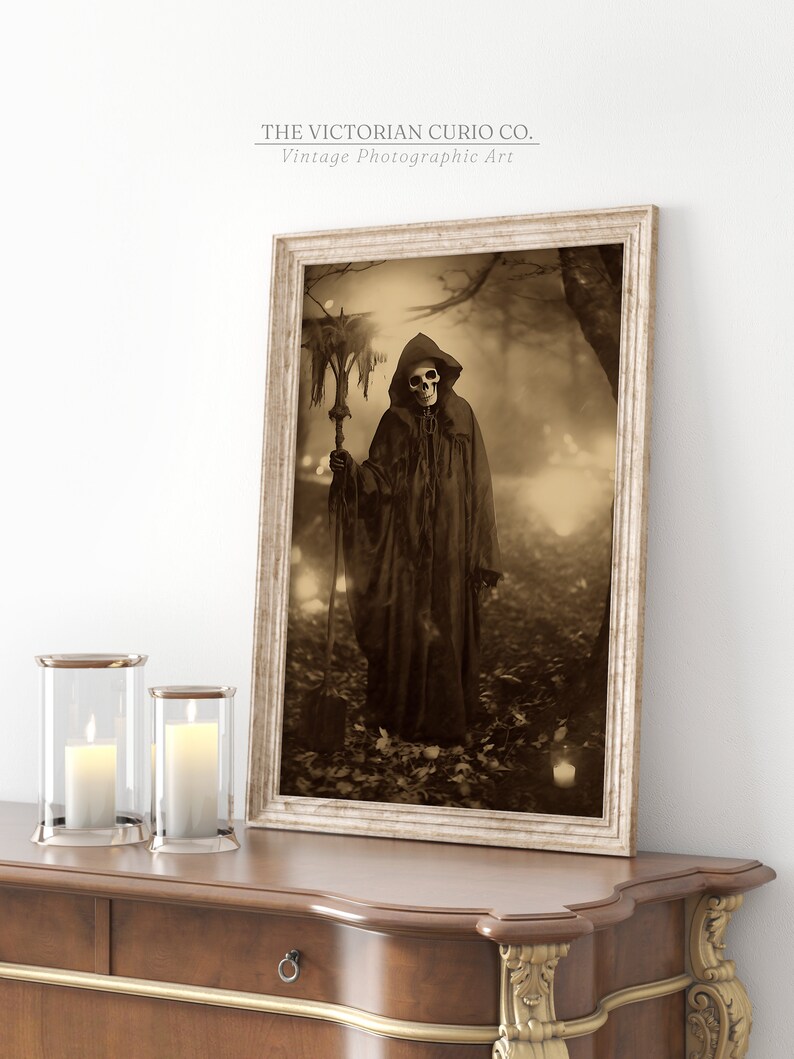Spooky Grim Reaper Print PRINTABLE Halloween Wall Art Home - Etsy