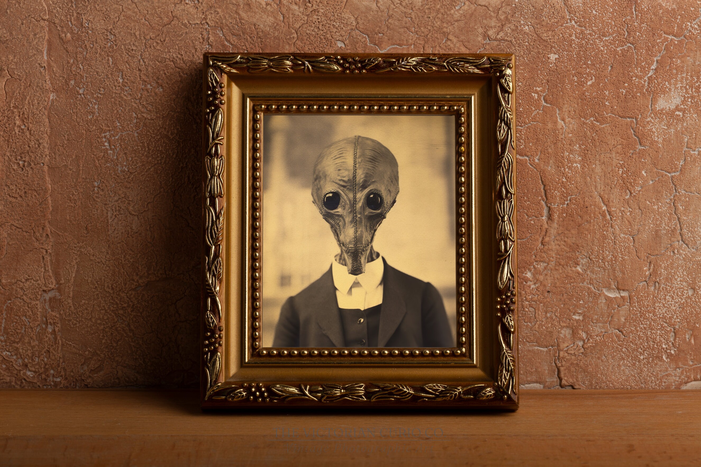 Victorian Alien Gentleman Photo, PRINTABLE Vintage Photographic Art ...