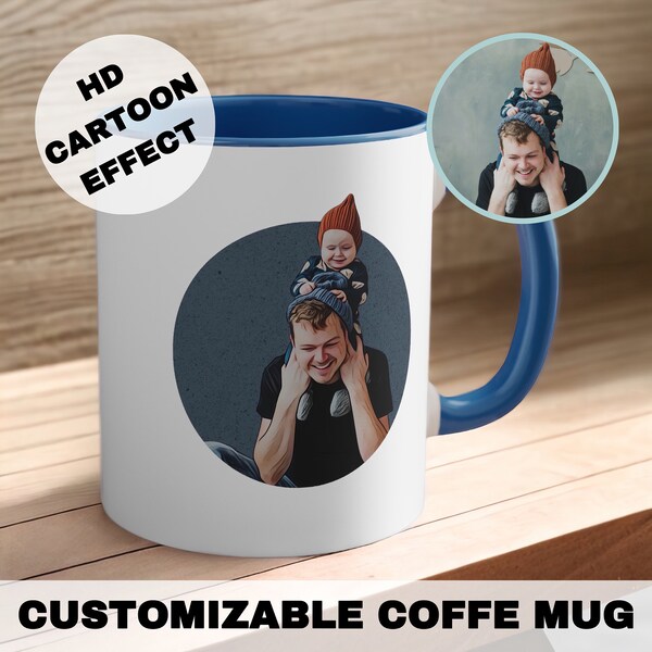 Cartoon Portrait Mug - Etsy