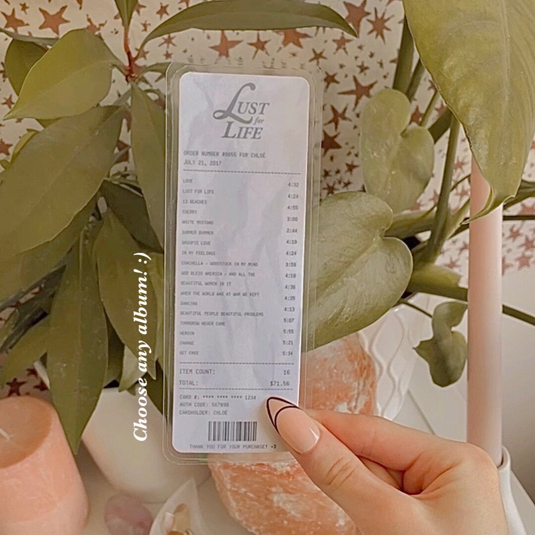 CUSTOM Album Receipt Bookmark Annotating Bookmark Book - Etsy