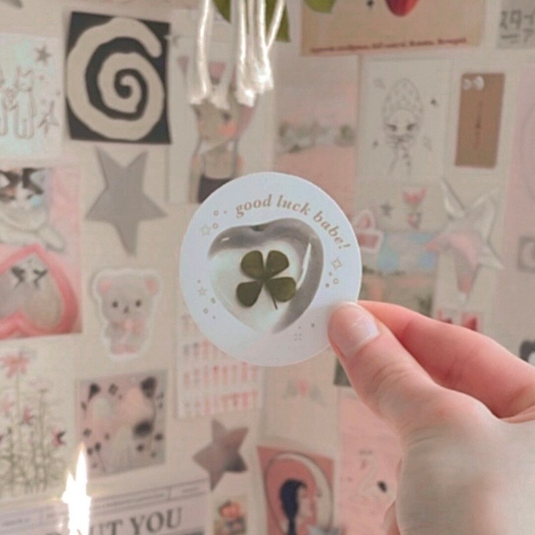 Good Luck Sticker | Chappell | Coquette Sticker | Girlblogger Sticker ...