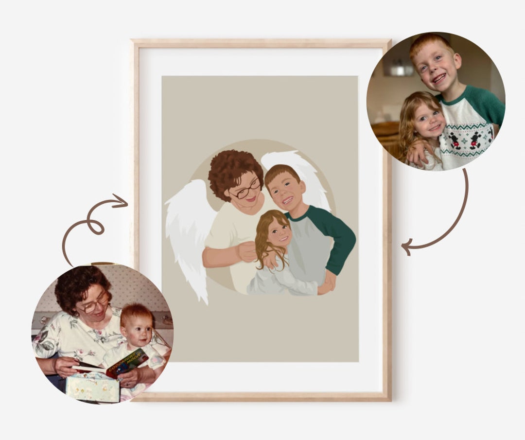 Personalized Illustration Print Photo Illustration Faceless Portrait ...