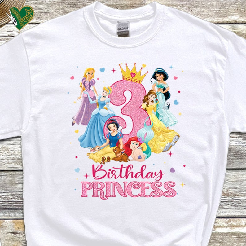 3rd Birthday T Shirt, Princess Birthday Tee, Ladies Birthday Shirt,triple Princess Birthday Tee ...