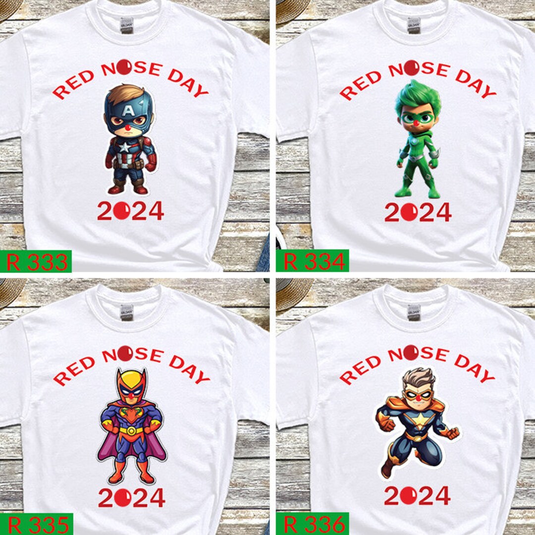 Red Nose Day 2024 Shirt, Marvel Tshirt, Comic Relief Red Nose Shirt ...