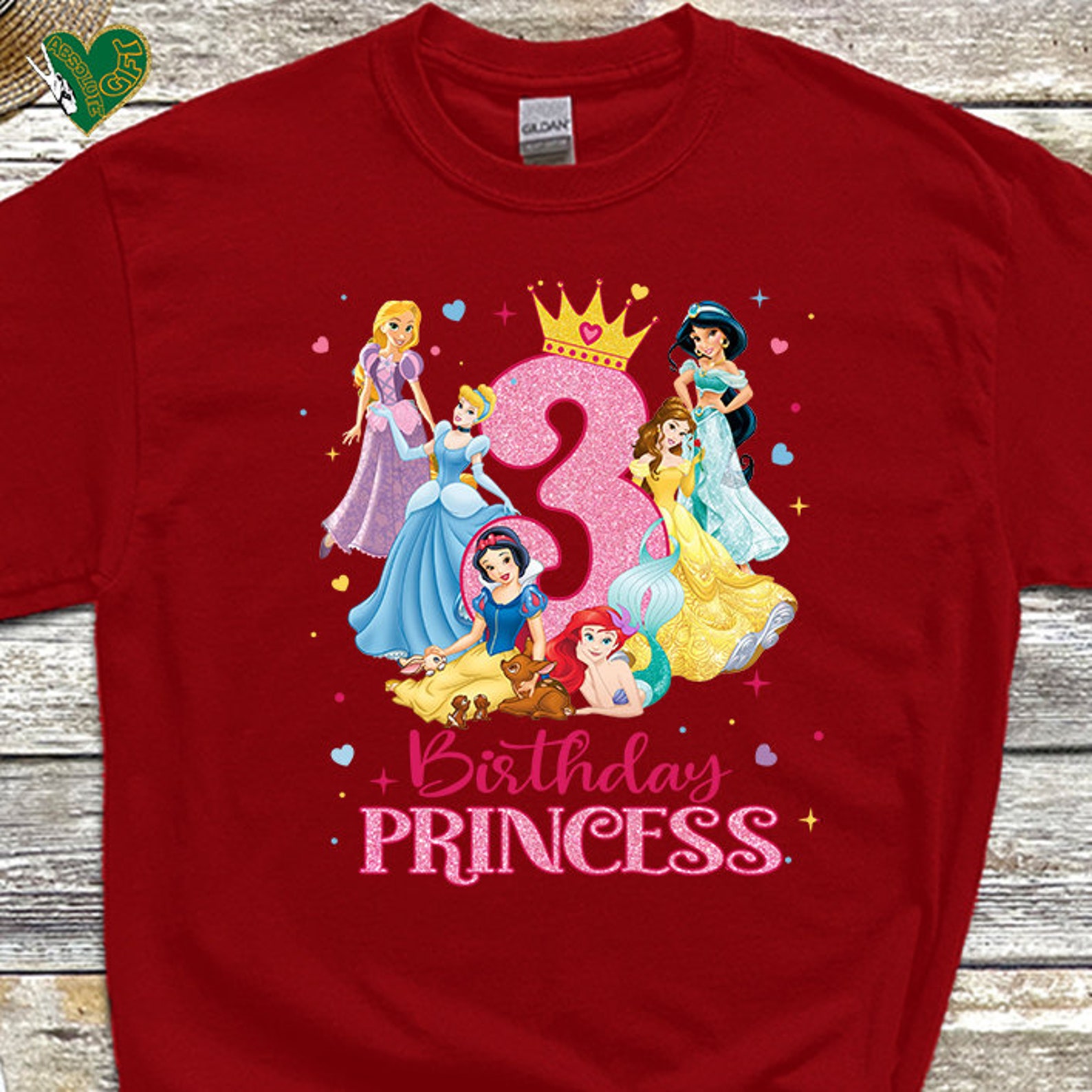 3rd Birthday T Shirt, Princess Birthday Tee, Ladies Birthday Shirt,triple Princess Birthday Tee ...