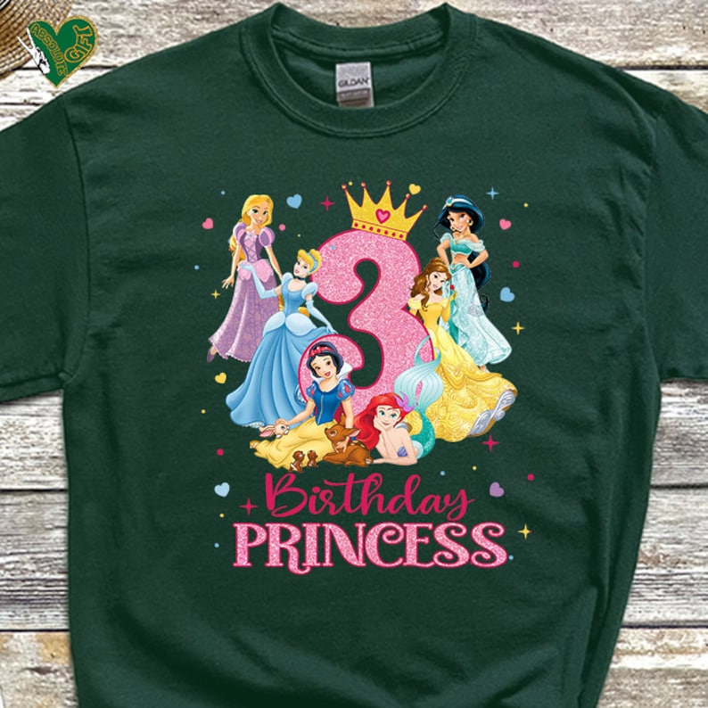 3rd Birthday T Shirt, Princess Birthday Tee, Ladies Birthday Shirt,triple Princess Birthday Tee ...