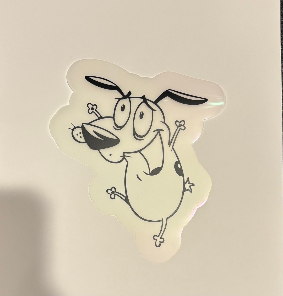 Courage the Cowardly Dog Sticker Decal Waterproof - Etsy