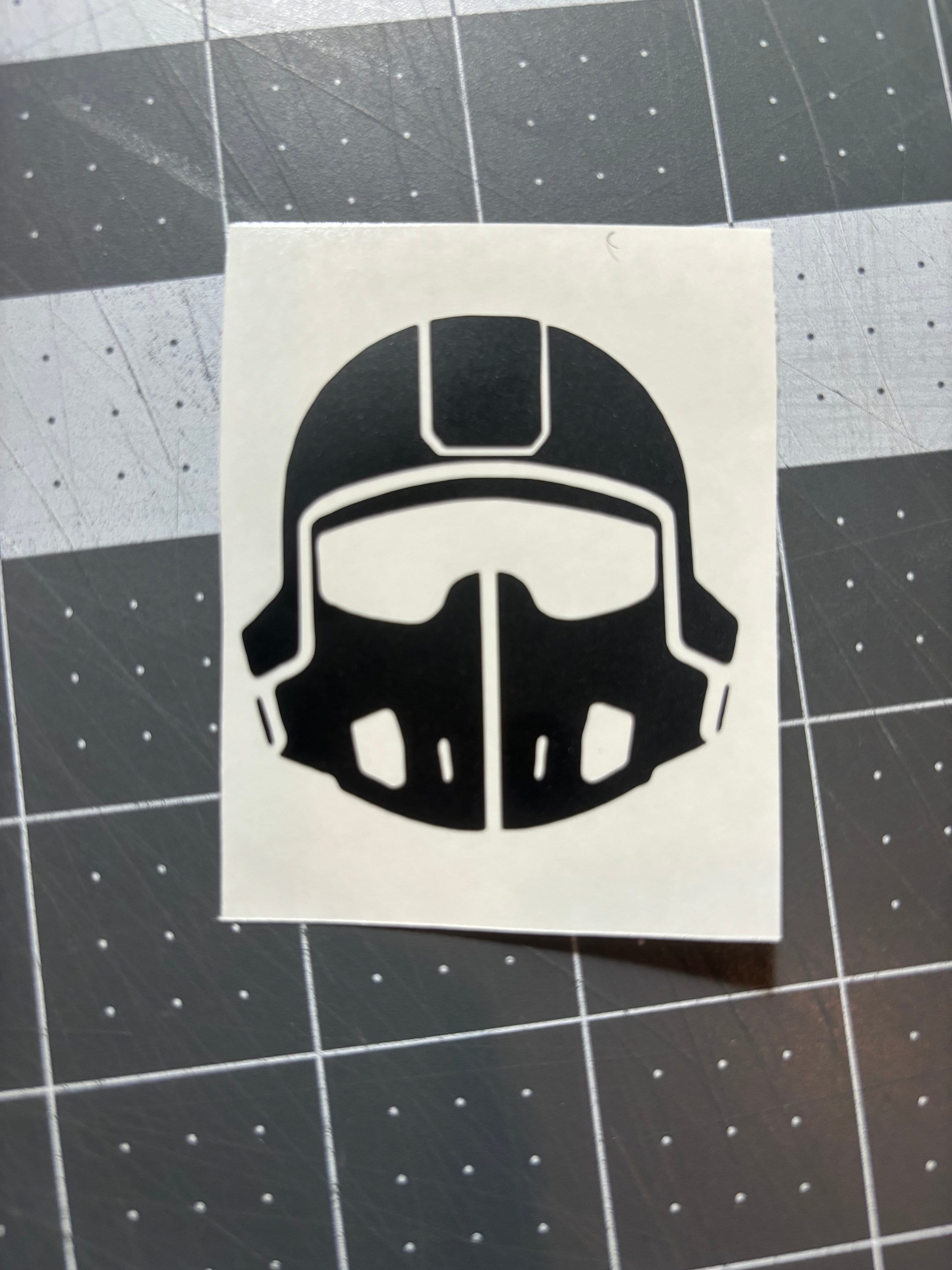 Helldivers 2 Helmet Sticker Vinyl Decal for Laptop, Car, Window, Mirror ...