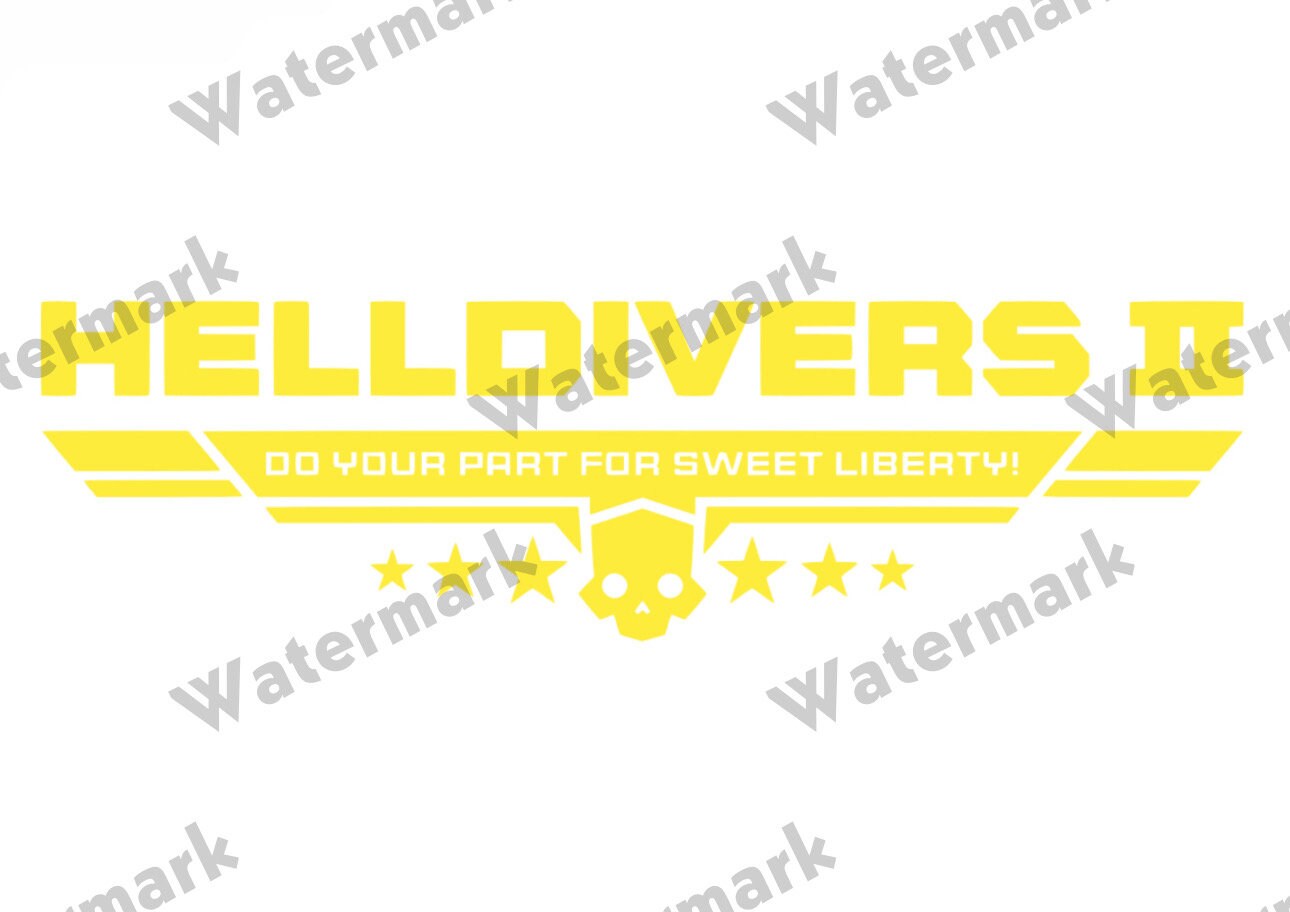 Helldivers 2 Logo Do Your Part for Sweet Liberty! Sticker Vinyl Decal ...