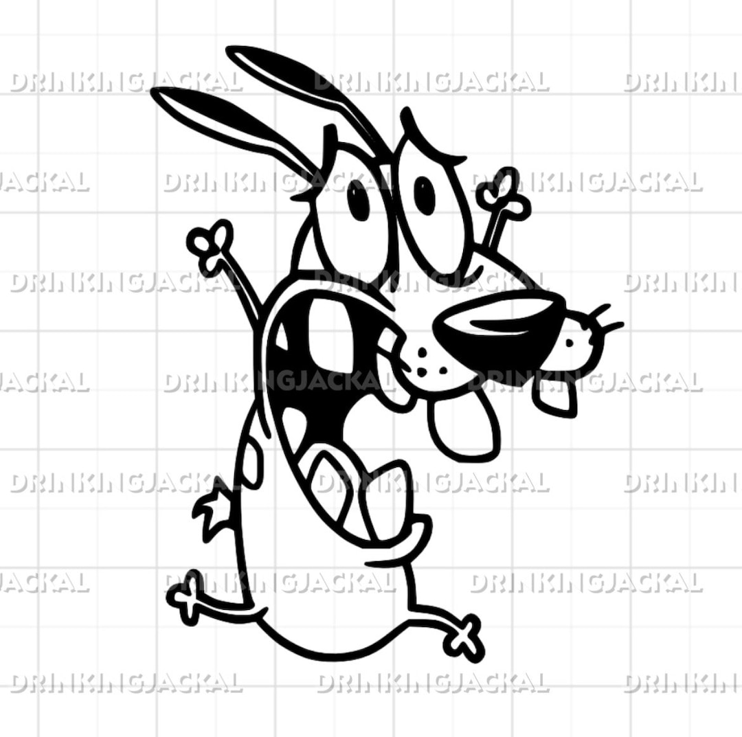 Courage the Cowardly Dog Sticker Decal Waterproof - Etsy