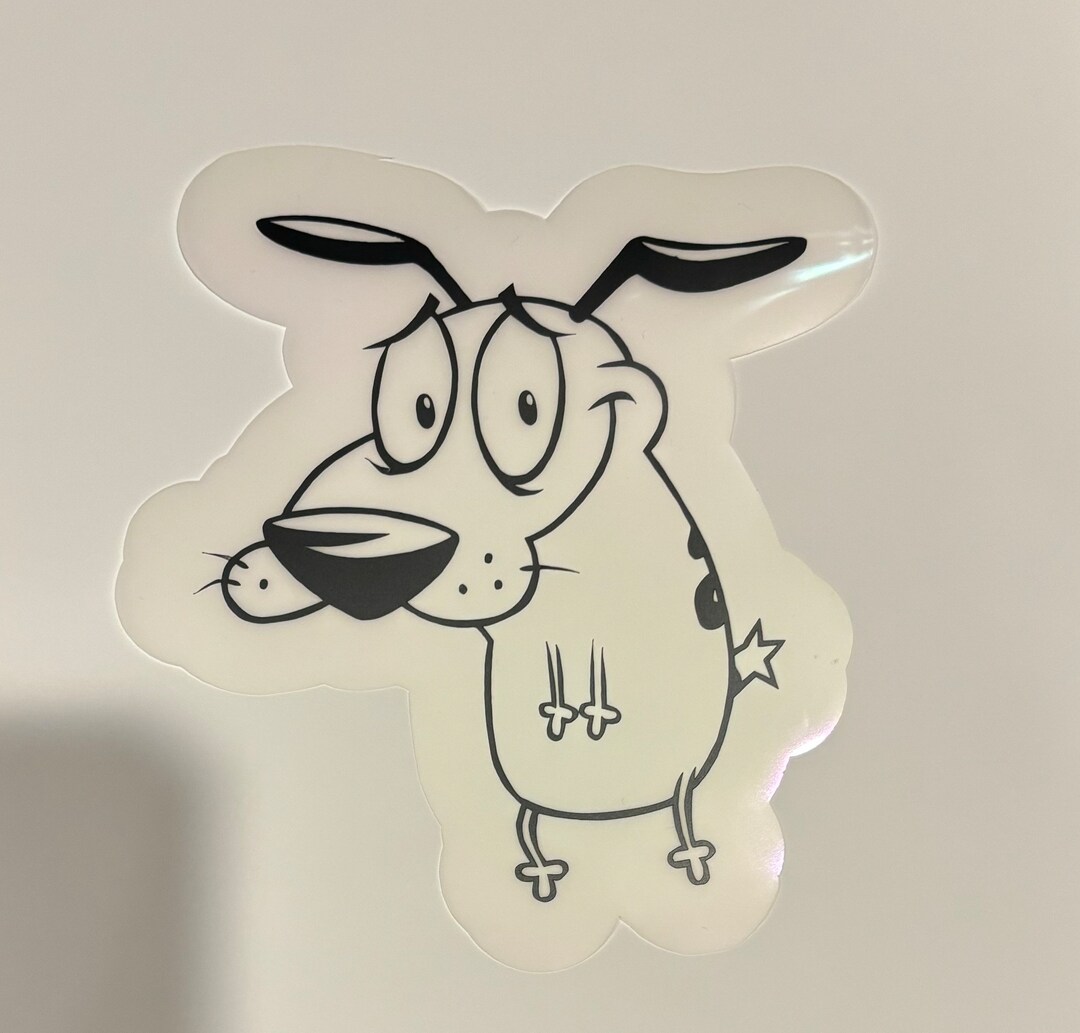 Courage the Cowardly Dog Sticker Decal Waterproof - Etsy