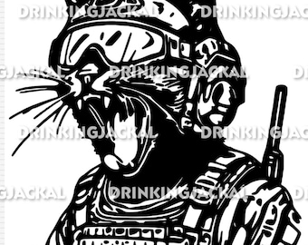 Tactical Cat Vinyl Sticker Meme Decal Tactical Stickers - Etsy