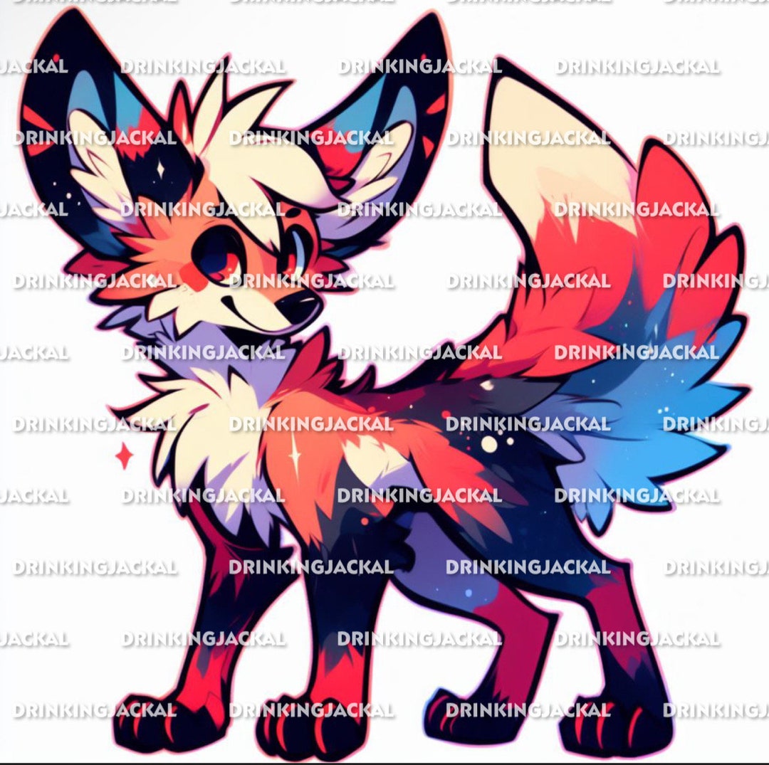 Fursona Adopt With Vinyl Decal Premade Multi Color Fox Hybrid - Etsy