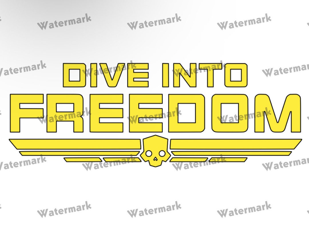 Helldivers 2 Logo - Dive Into Freedom - Sticker Vinyl Decal for Laptop ...