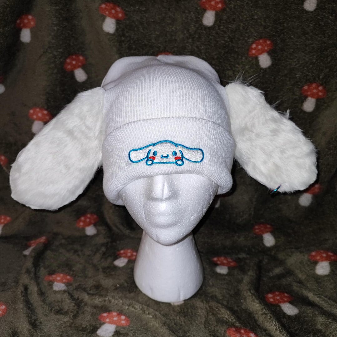 Cinnamoroll Inspired Beanie Anime Handmade Hat Floppy Puppy Ears Dog ...