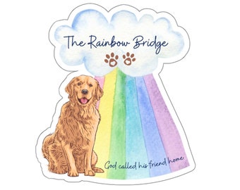 Rainbow Bridge, Pet Bereavement Sticker, Pet Loss, Dog Loss, Cat Loss ...