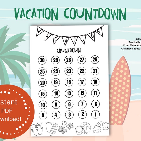 Vacation Countdown - Etsy