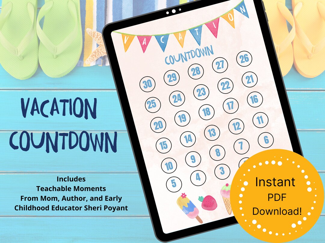 Vacation Countdown Printable | Engage, Excite, and Prepare for Your ...