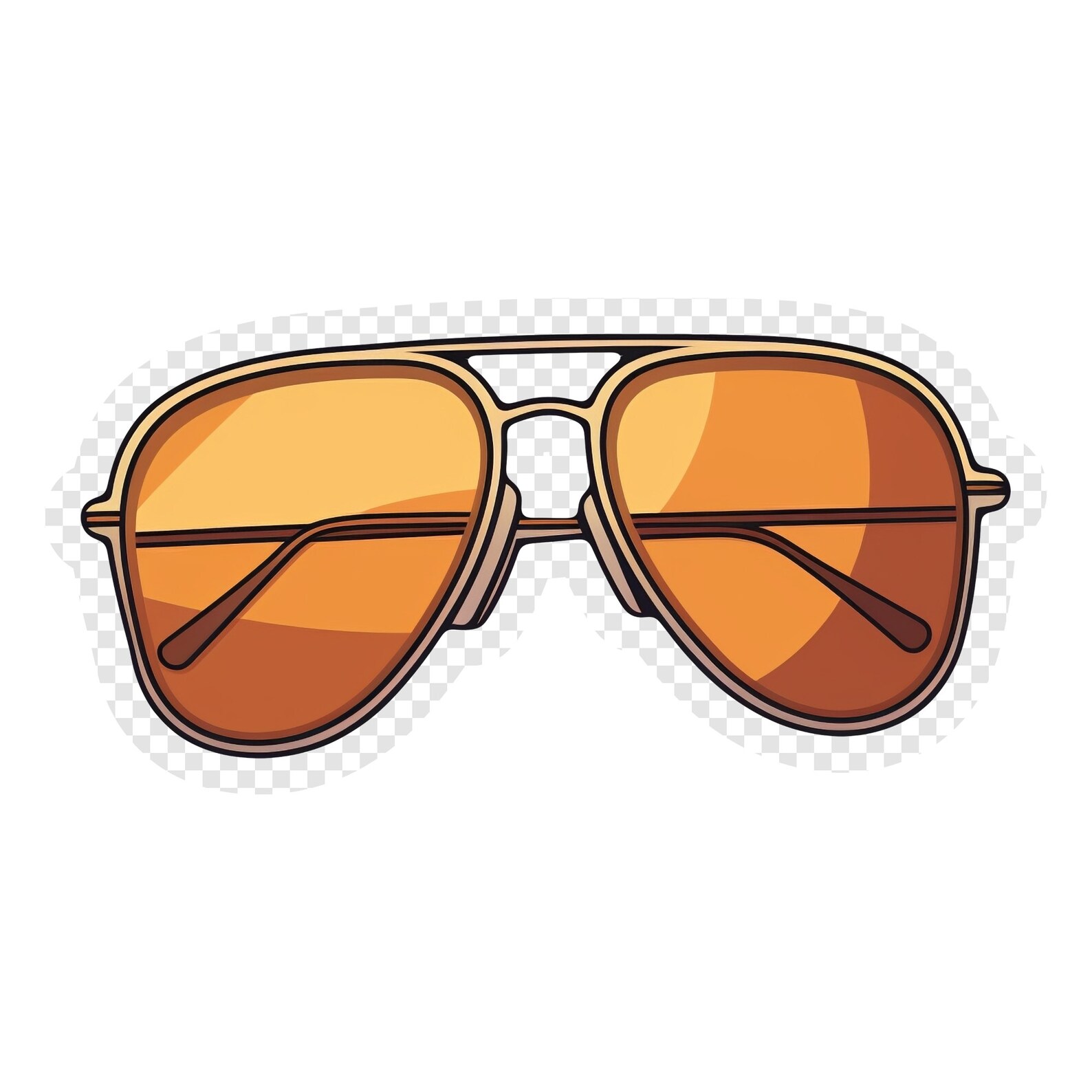Aviator Sunglasses Transparent PNG Clipart for Sticker Design Asset - Etsy