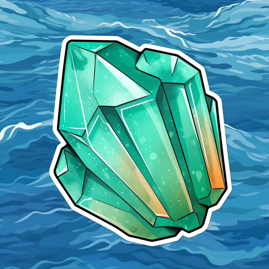 Aventurine Crystal Transparent PNG Clipart for Sticker Design Asset - Etsy