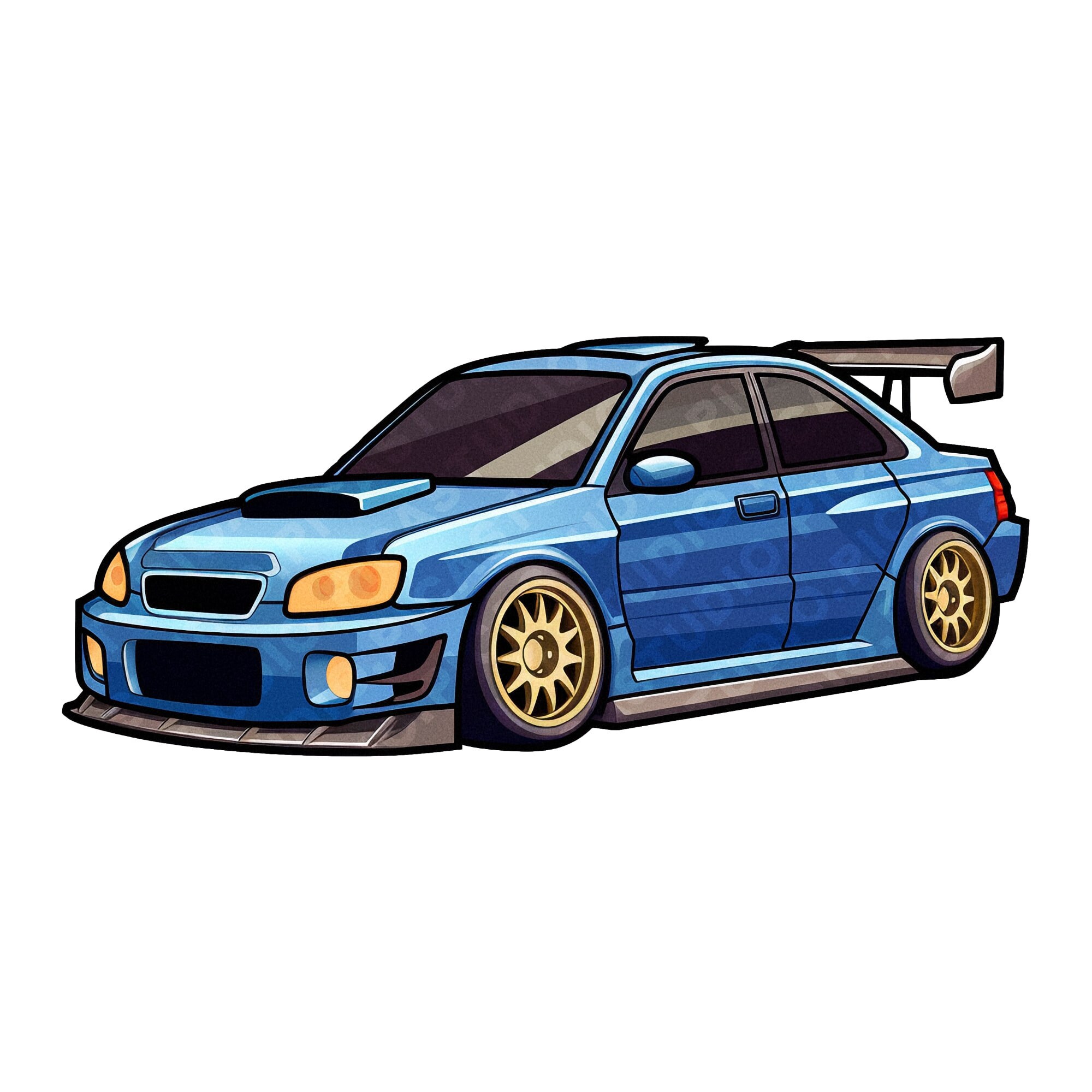 Subaru WRX Transparent PNG Clipart for Sticker Design Asset - Etsy