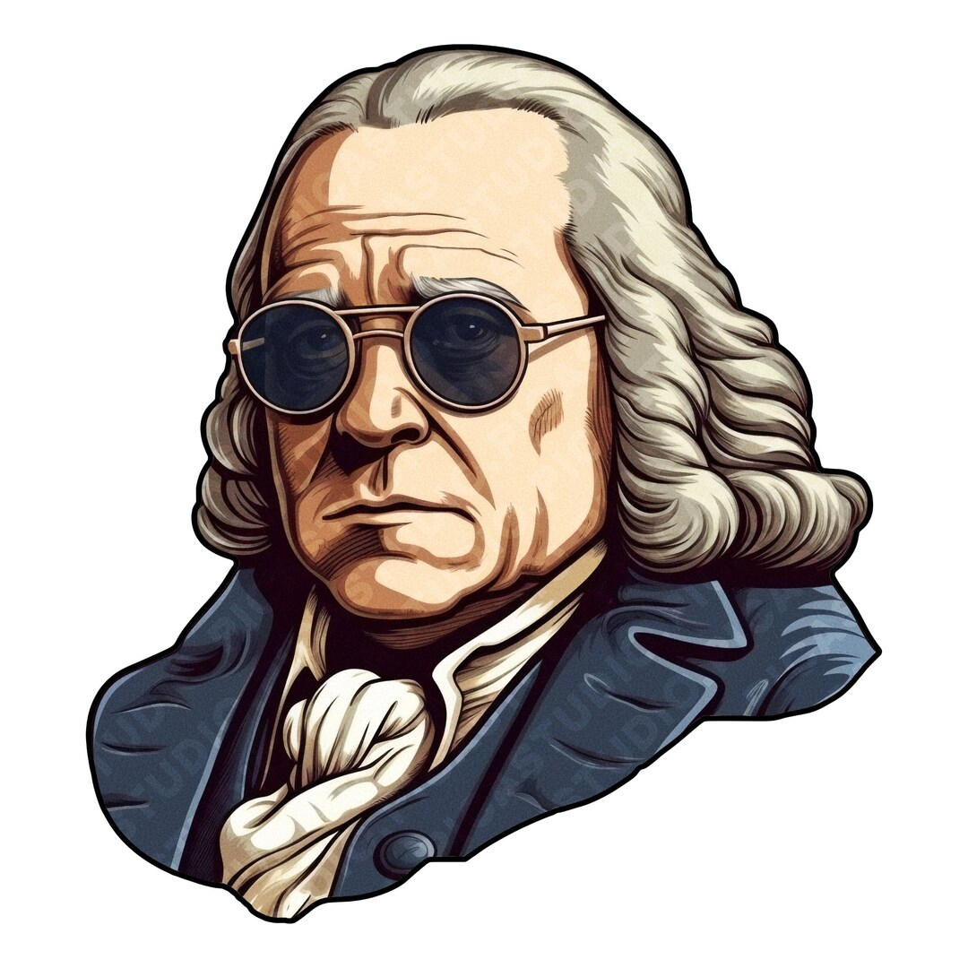 Benjamin Franklin Transparent PNG Clipart for Sticker Design - Etsy