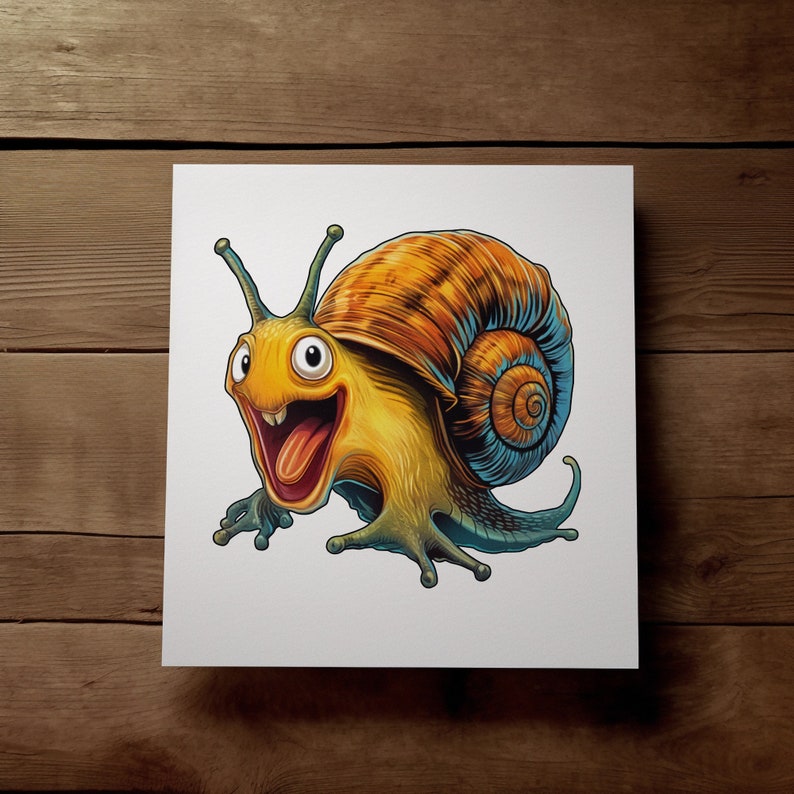 Happy Slug Creature Transparent PNG Clipart for Sticker Design Asset - Etsy