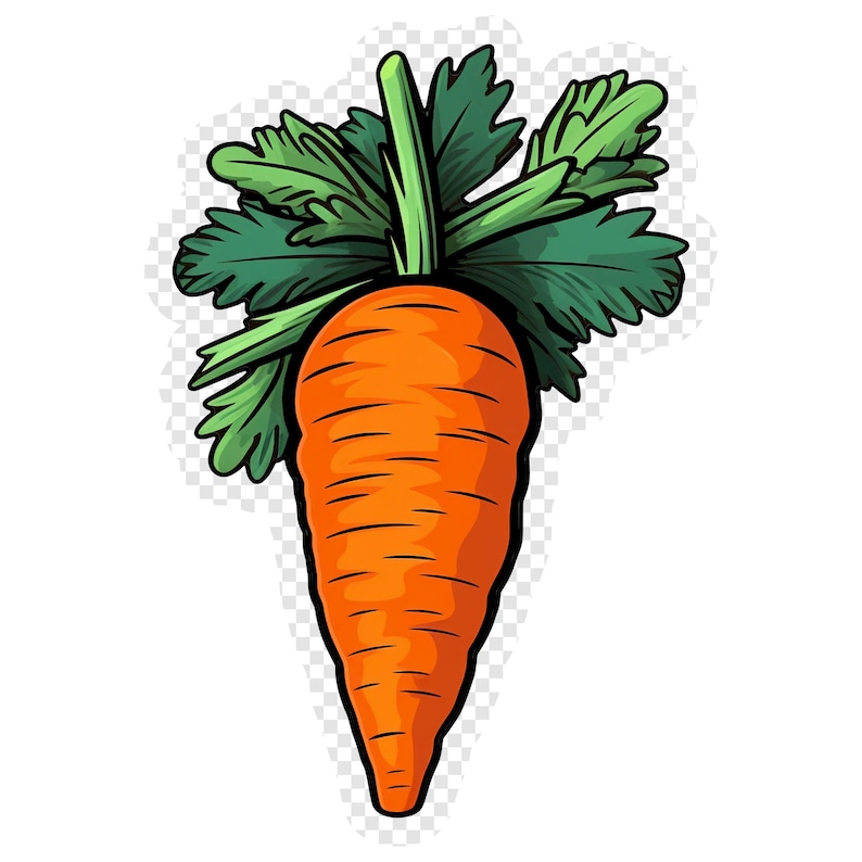 Carrot Transparent PNG Clipart for Sticker Design Asset - Etsy