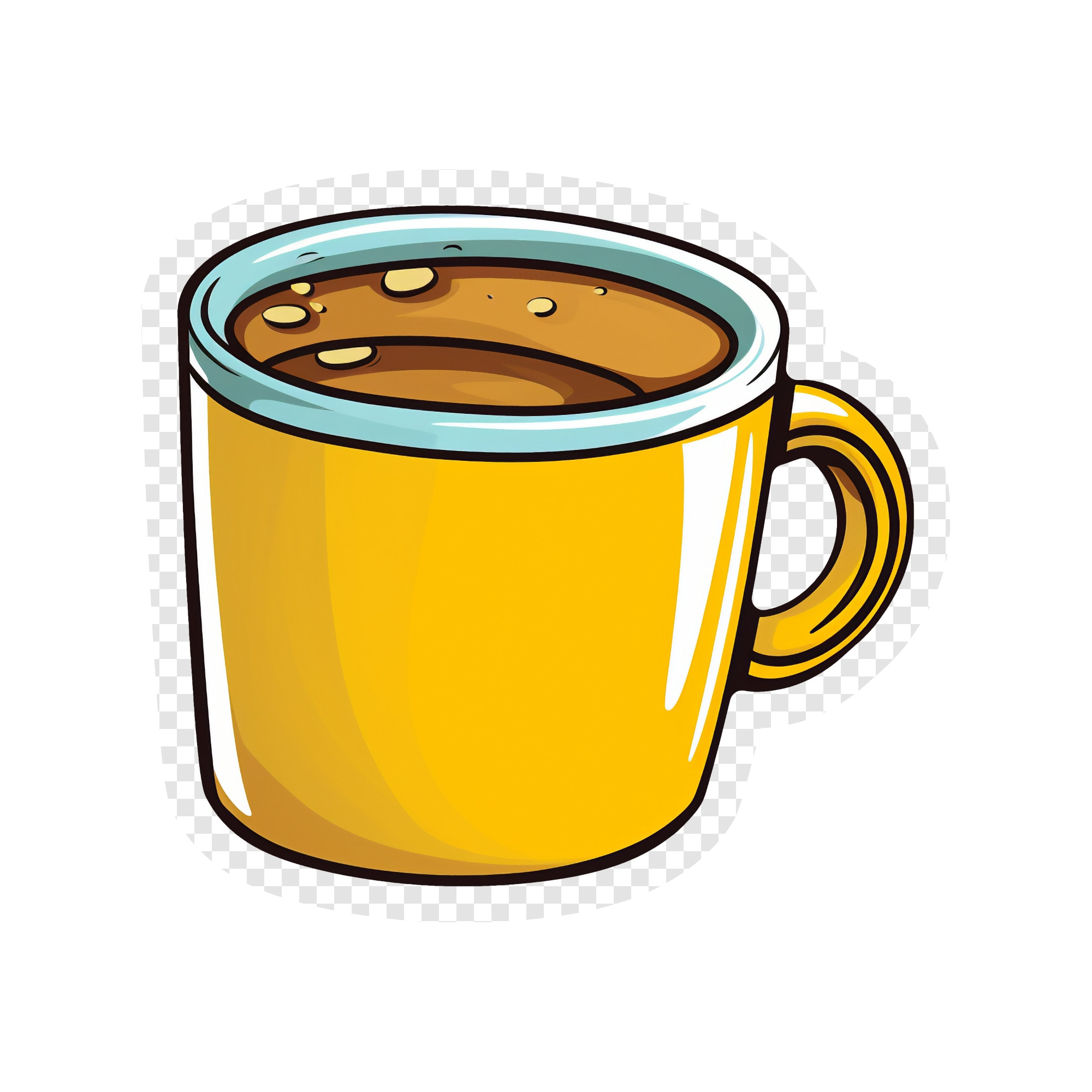 Coffee Mug Transparent PNG Clipart for Sticker Design Asset - Etsy