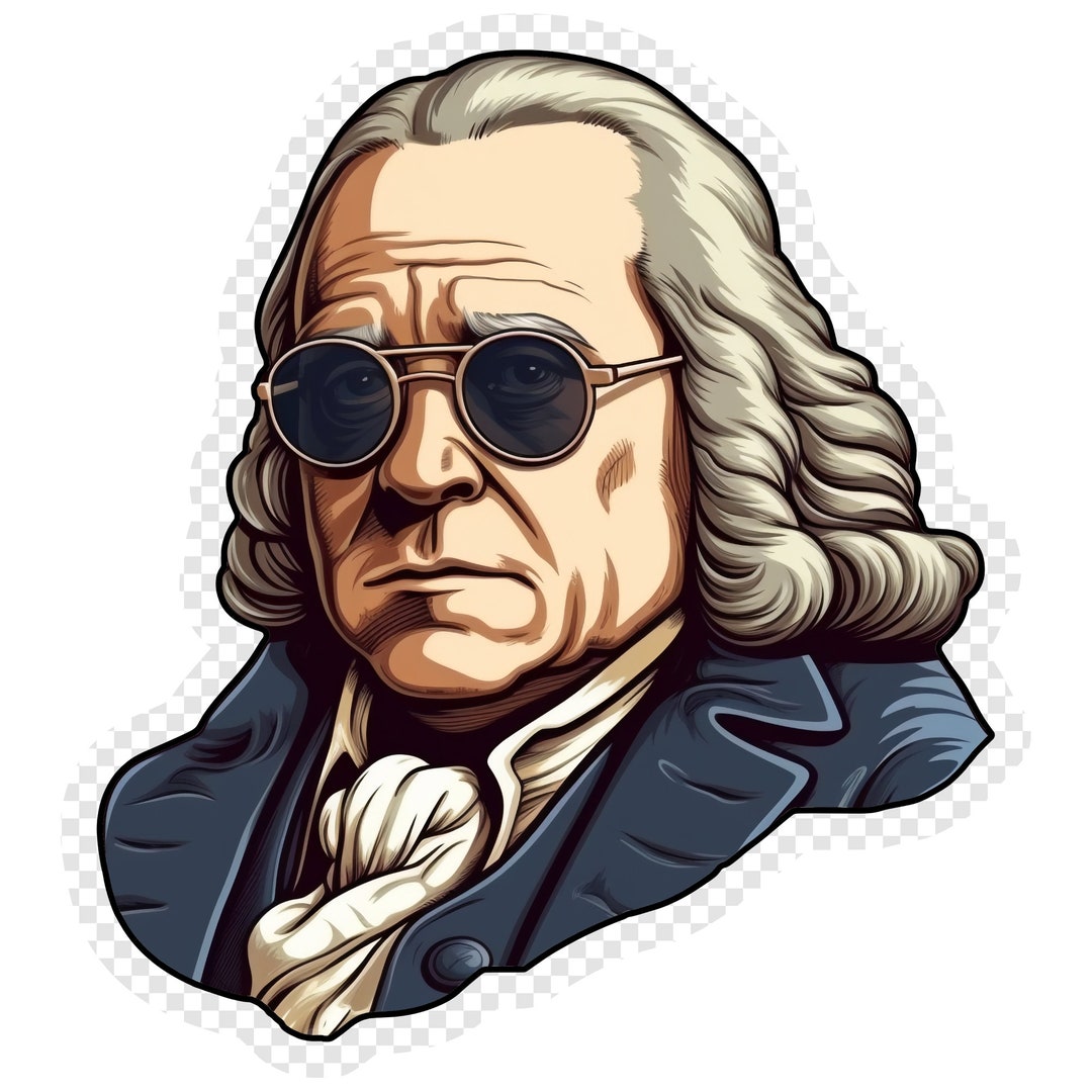 Benjamin Franklin Transparent PNG Clipart for Sticker Design Asset - Etsy