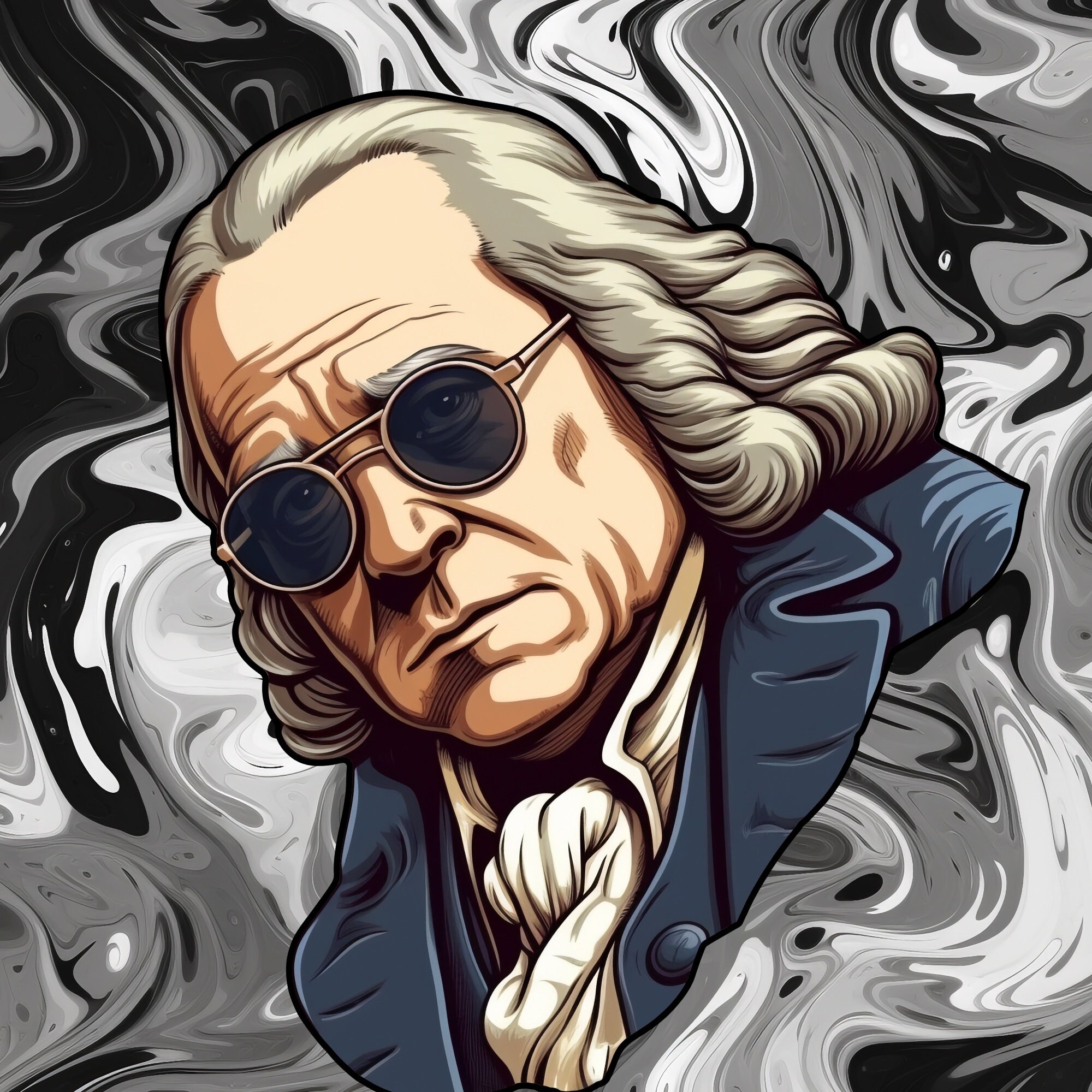 Benjamin Franklin Transparent PNG Clipart for Sticker Design Asset - Etsy
