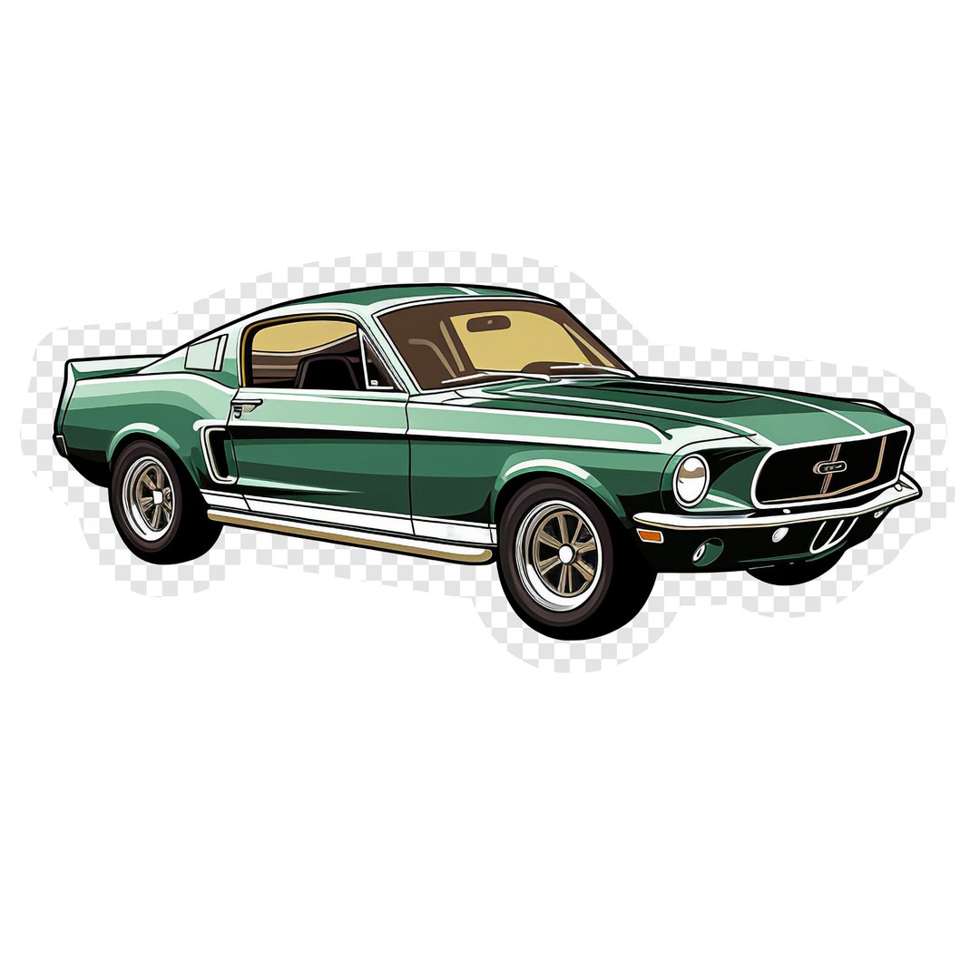 Classic American Stallion Muscle Car Transparent PNG Clipart for ...