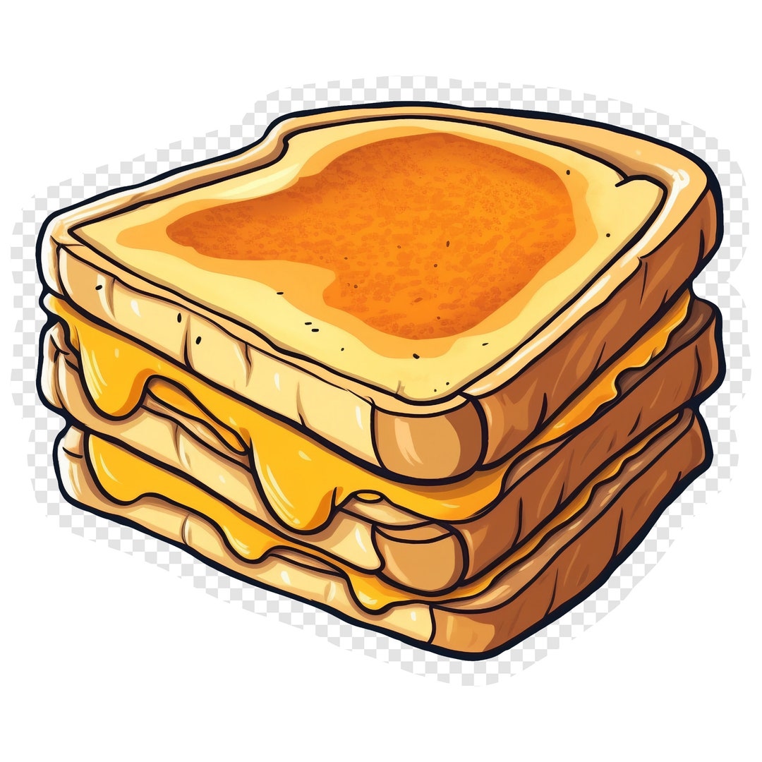 Grilled Cheese Sandwich Transparent PNG Clipart for Sticker Design ...