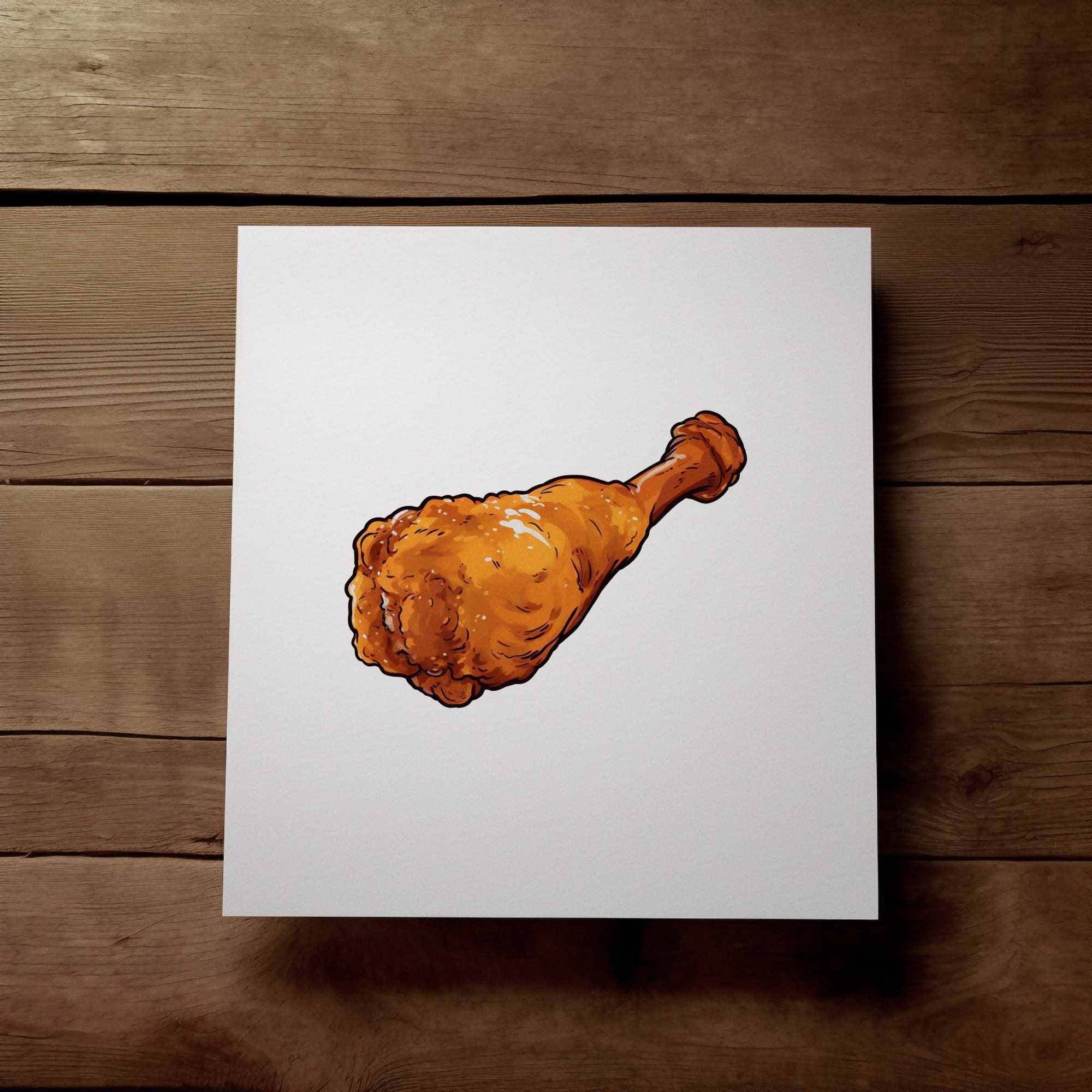 Fried Chicken Drumstick Transparent PNG Clipart for Sticker Design ...