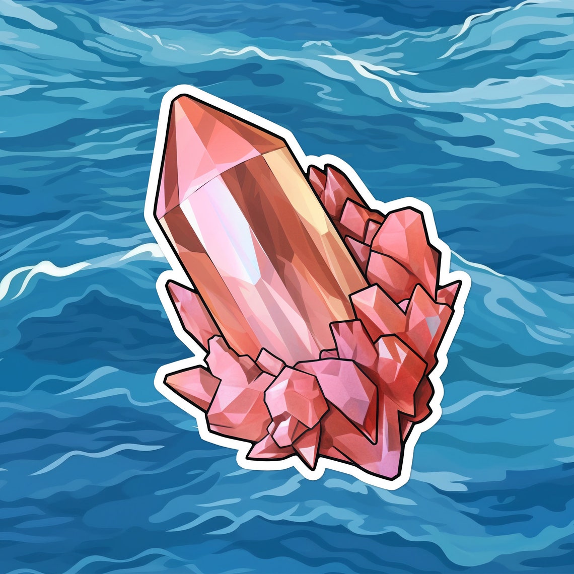 Rose Quartz Crystal Transparent PNG Clipart for Sticker Design Asset - Etsy