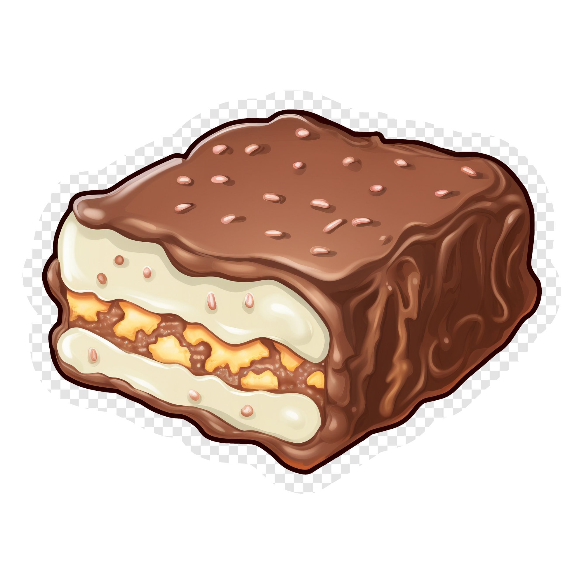 Chocolate Chunky Transparent PNG Clipart for Sticker Design Asset - Etsy