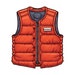 Red Puffer Vest Transparent PNG Clipart for Sticker Design Asset - Etsy
