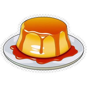 Flan Transparent PNG Clipart for Sticker Design Asset - Etsy