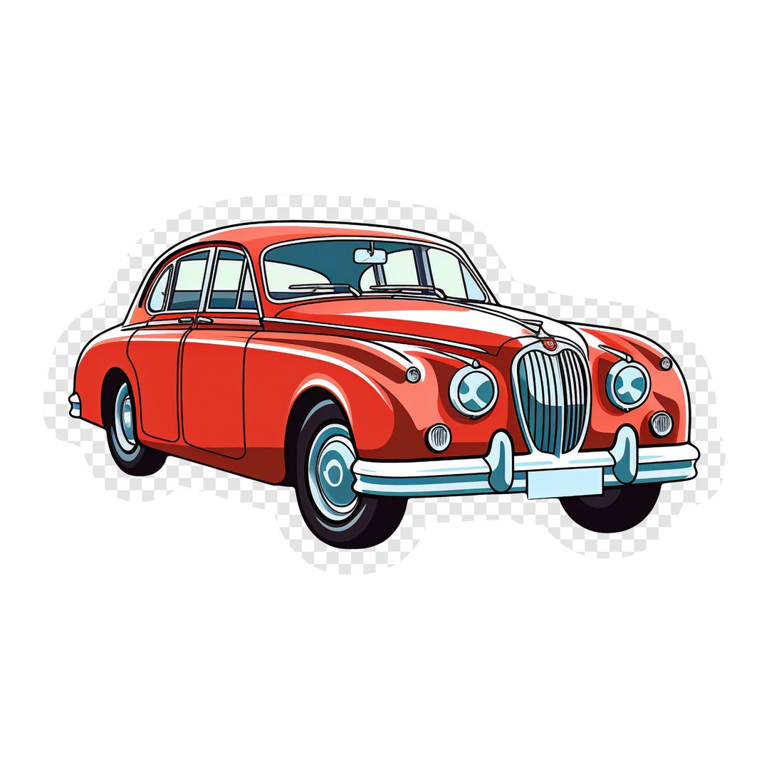 Classy British Jag Coupe Transparent PNG Clipart for Sticker Design ...