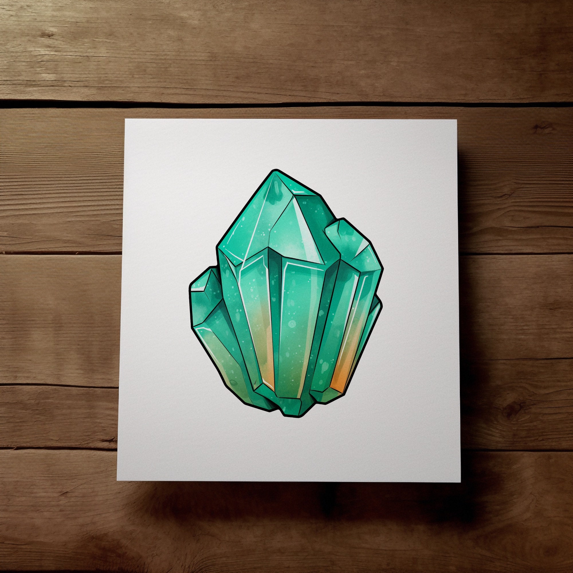Aventurine Crystal Transparent PNG Clipart for Sticker Design Asset - Etsy