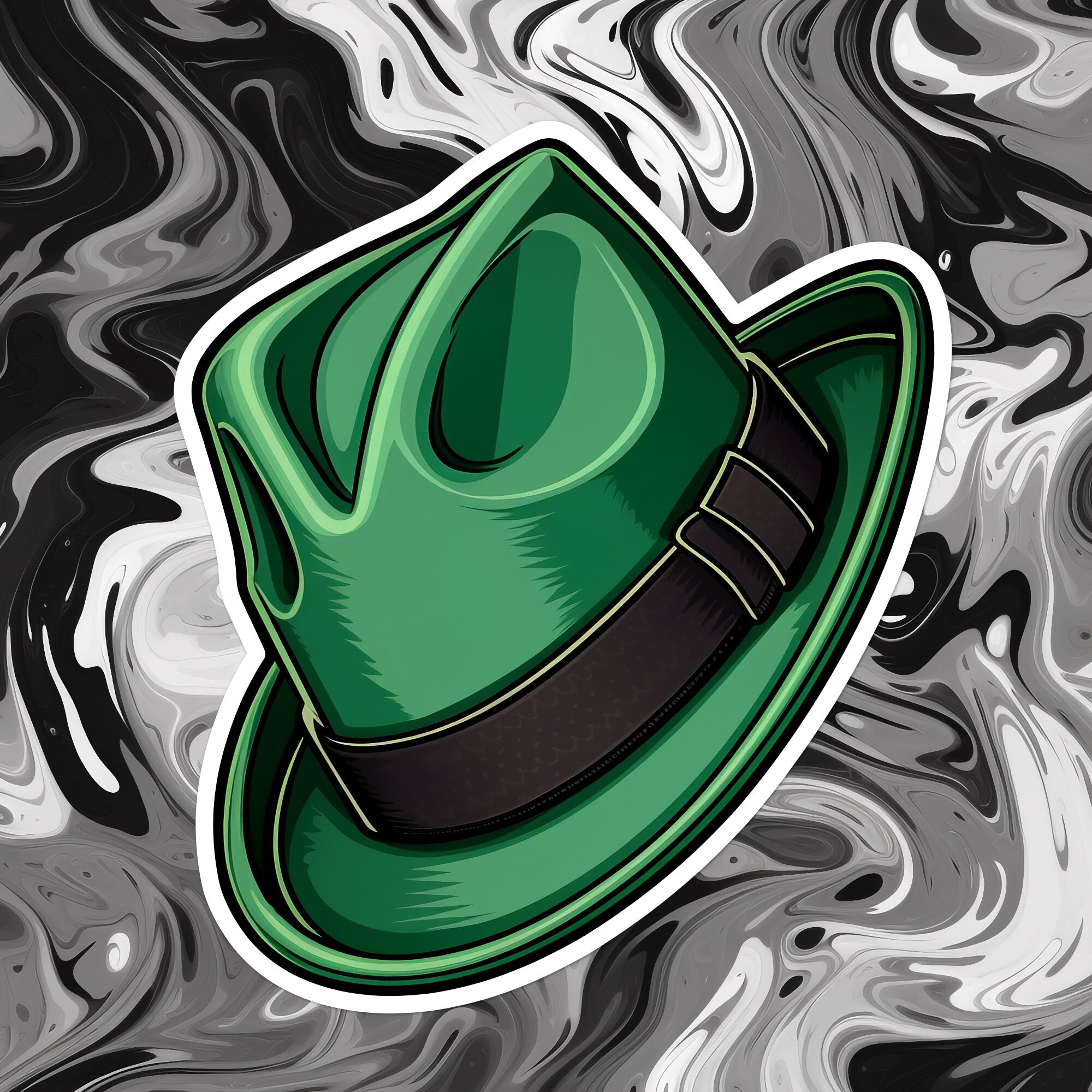 Green Fedora Transparent PNG Clipart for Sticker Design Asset - Etsy