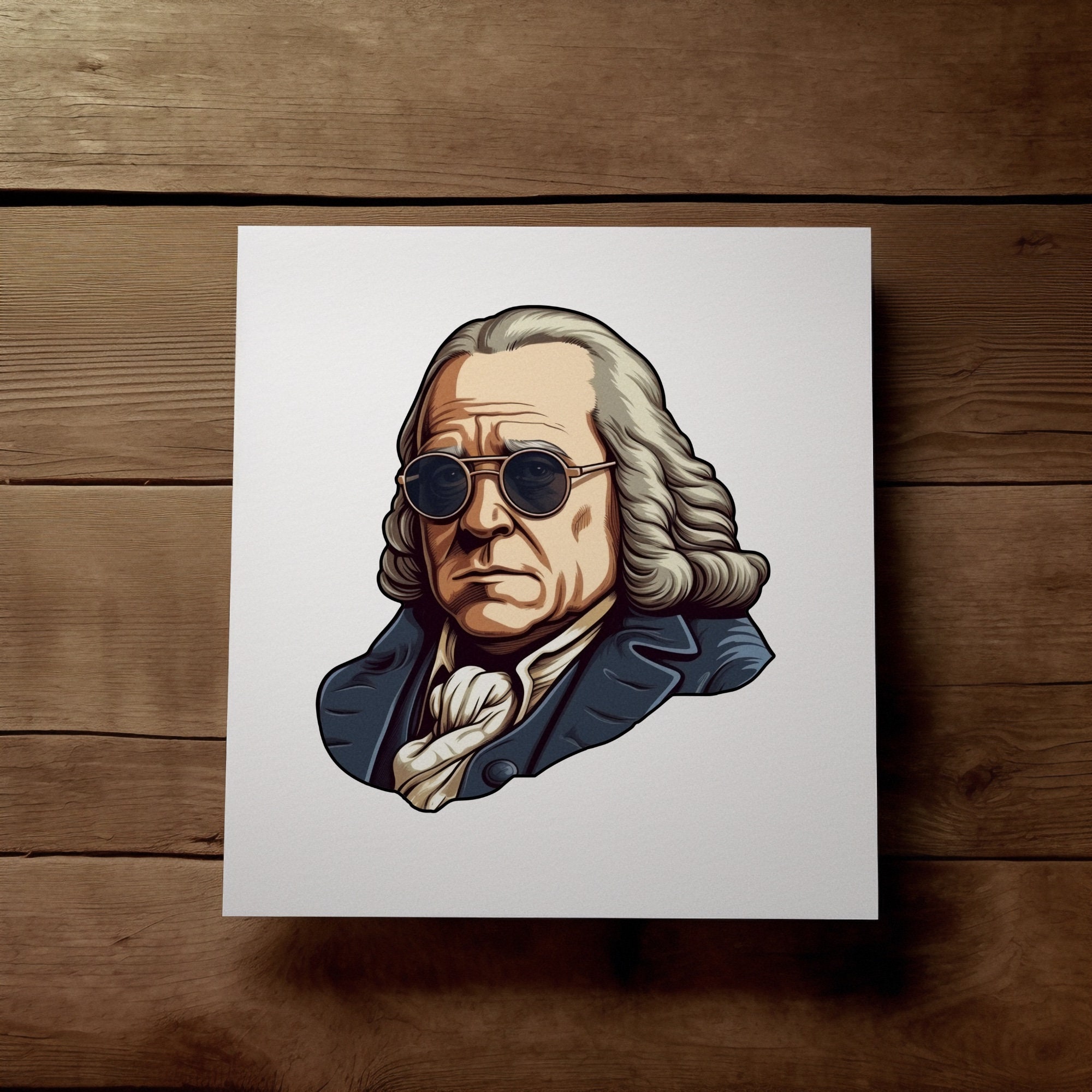 Benjamin Franklin Transparent PNG Clipart for Sticker Design Asset - Etsy