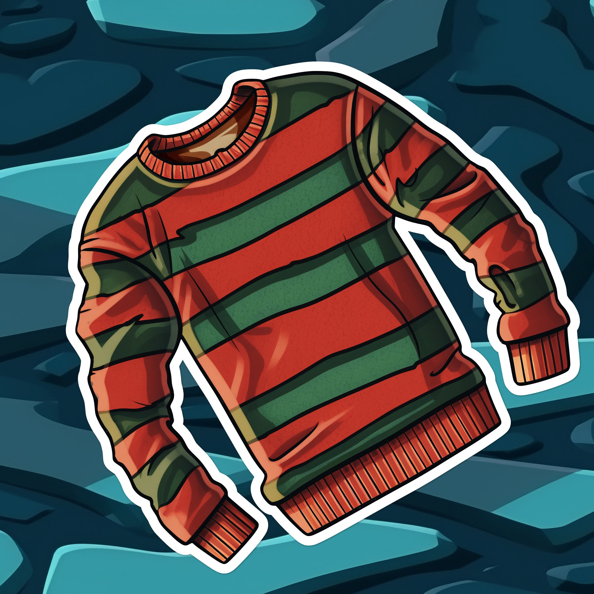 Striped Sweater Transparent PNG Clipart for Sticker Design Asset - Etsy