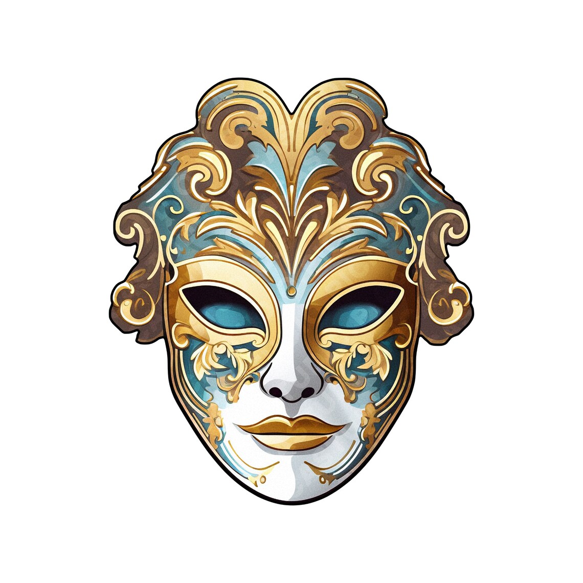 Female Masquerade Mask Transparent PNG Clipart - Etsy