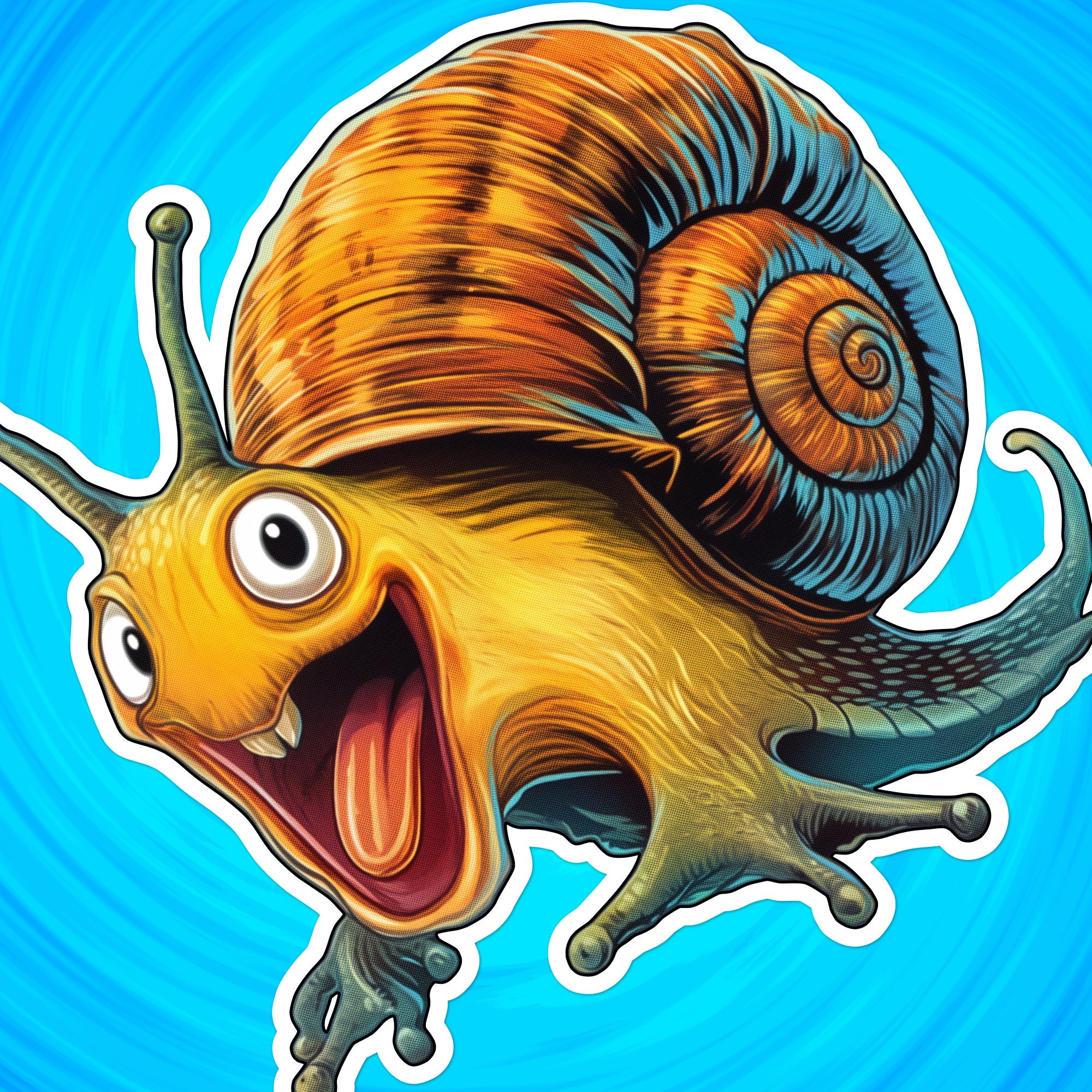 Happy Slug Creature Transparent PNG Clipart for Sticker Design Asset - Etsy