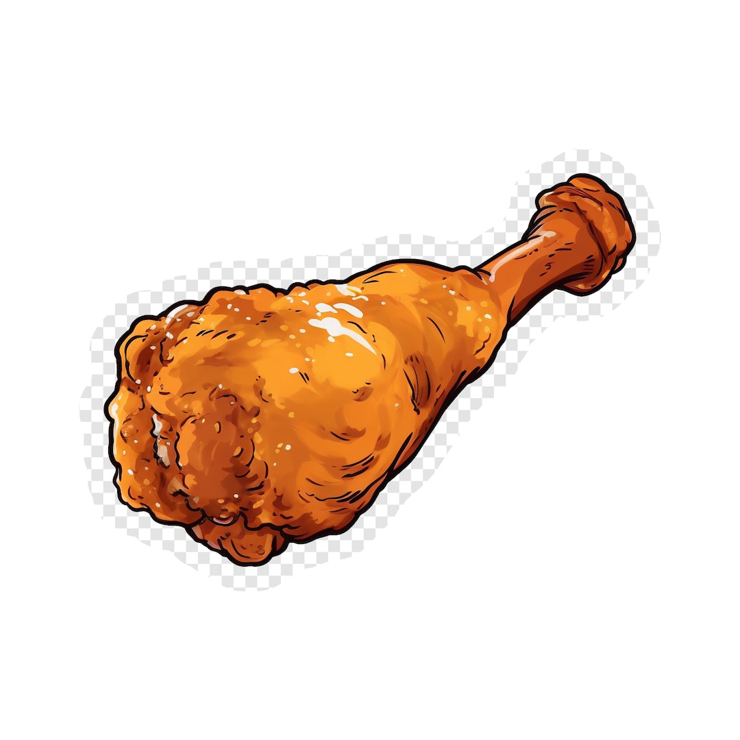 Fried Chicken Drumstick Transparent PNG Clipart for Sticker Design ...